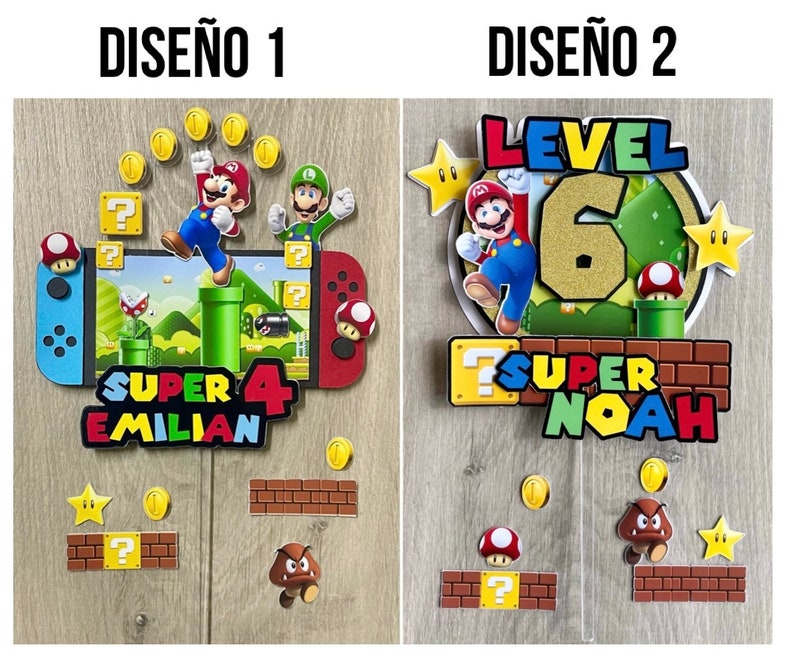 Custom Super Mario Cake Topper - Etsy