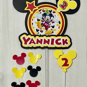 Cake Topper Mickey Mouse Personalizado - Etsy