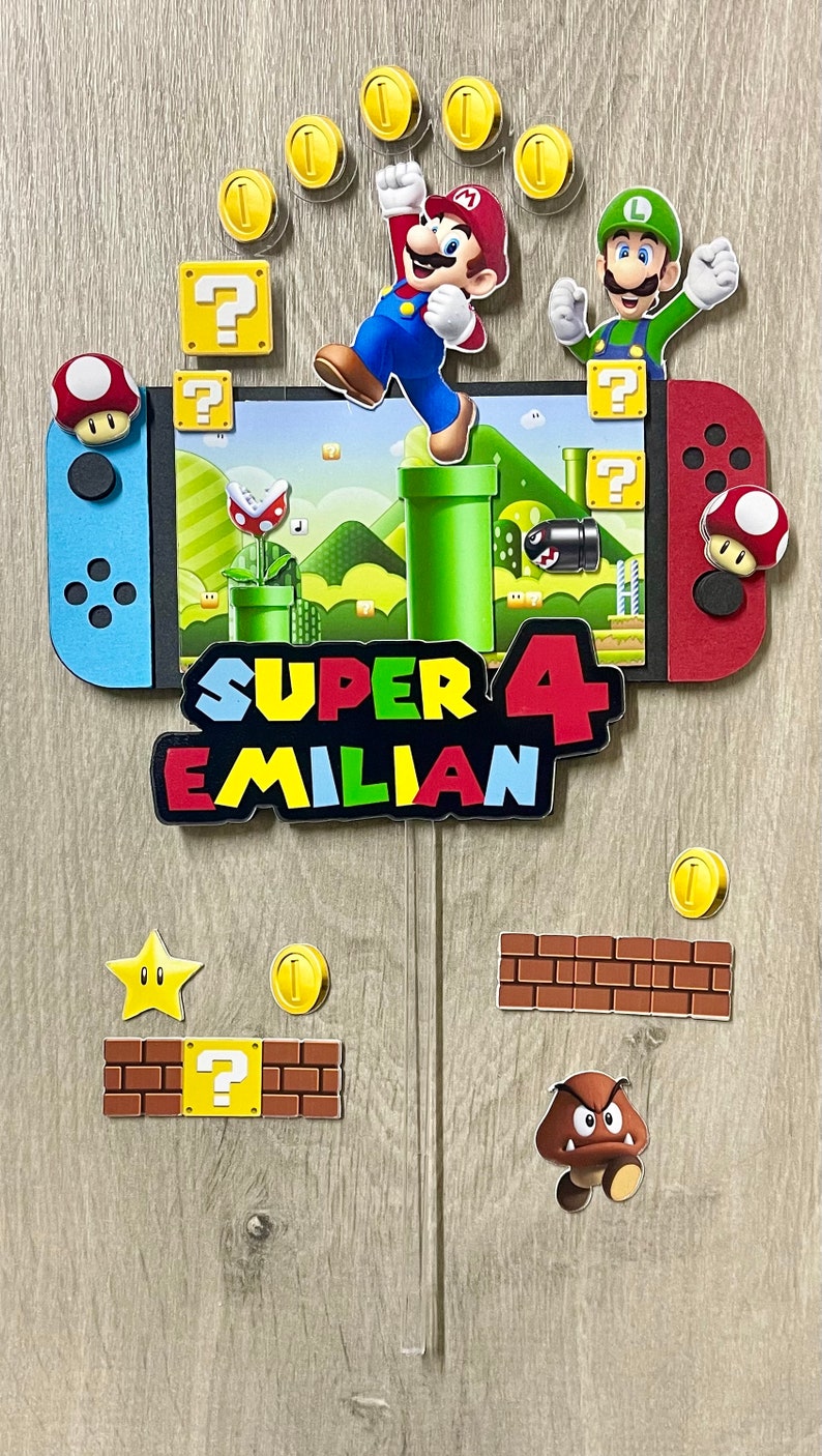 Custom Super Mario Cake Topper - Etsy