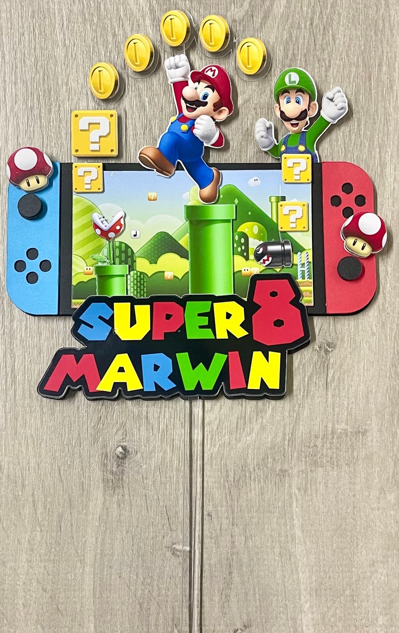 Custom Super Mario Cake Topper - Etsy