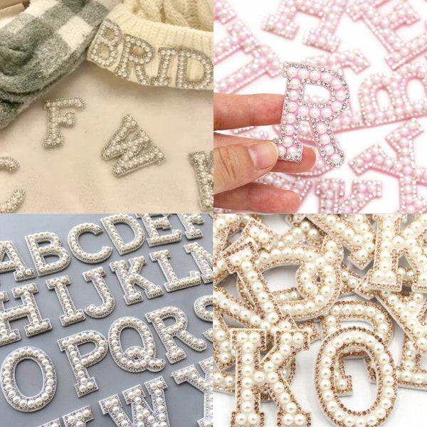 Pearl Iron on Letters - Etsy