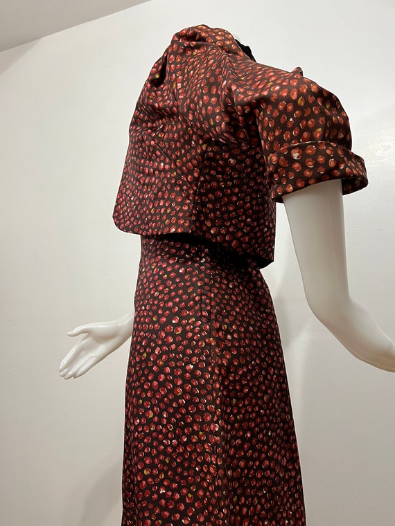 1950's "A Trulie Young Creation" Rayon 2-Piece Apple … - Gem
