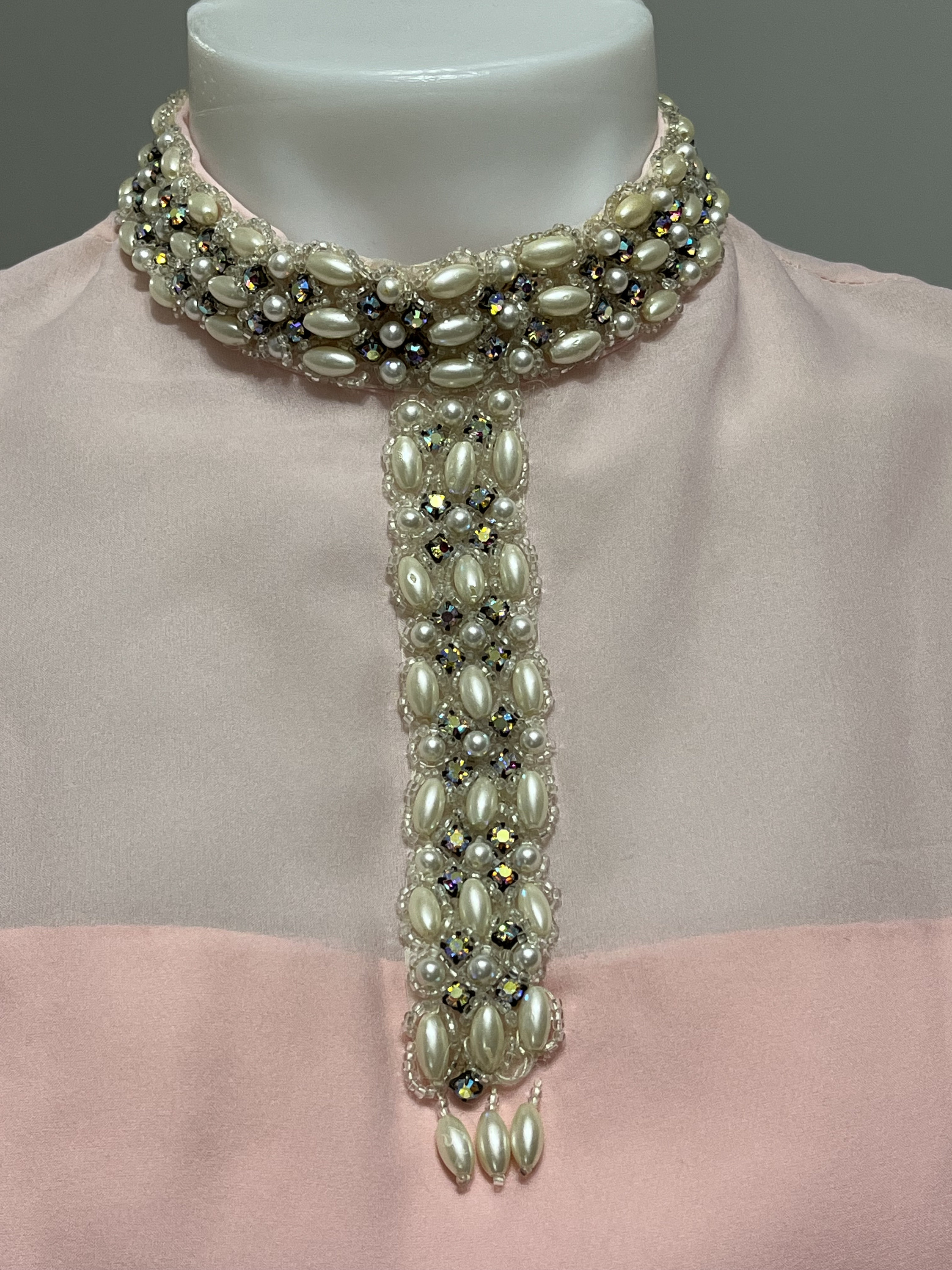 Brian Kelly by Roy Gaynor 1960's Pink Chiffon Party Dress With ...