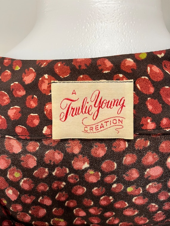 1950's "A Trulie Young Creation" Rayon 2-Piece Apple … - Gem