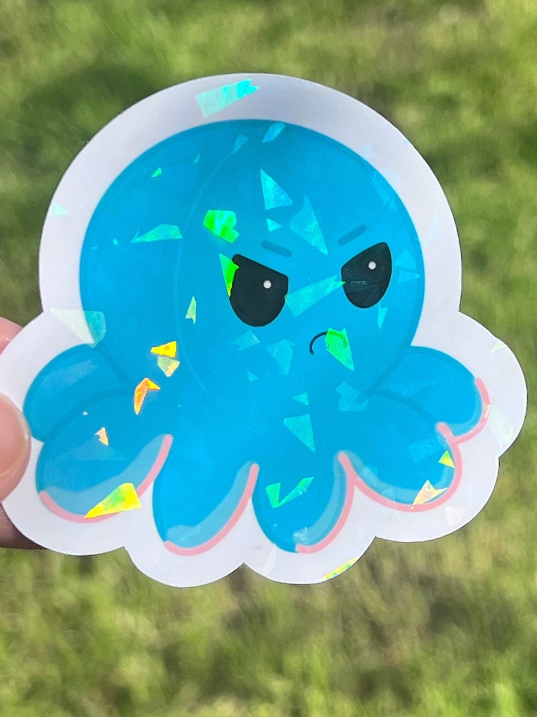 Angry Octopus Sticker - Etsy