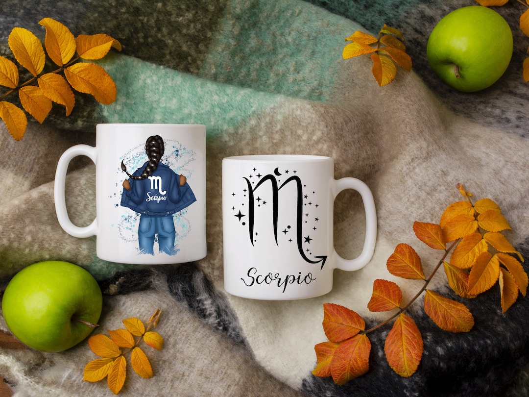 Scorpio Zodiac Coffee Mug Darker-skinned Zodiac Mugs - Etsy