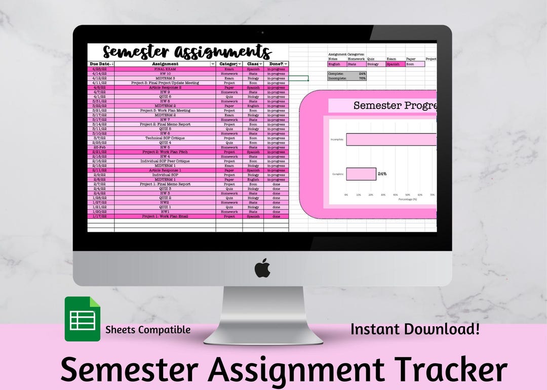 All-in-one Student Planner & Grade Calculator, Digital Download Google ...