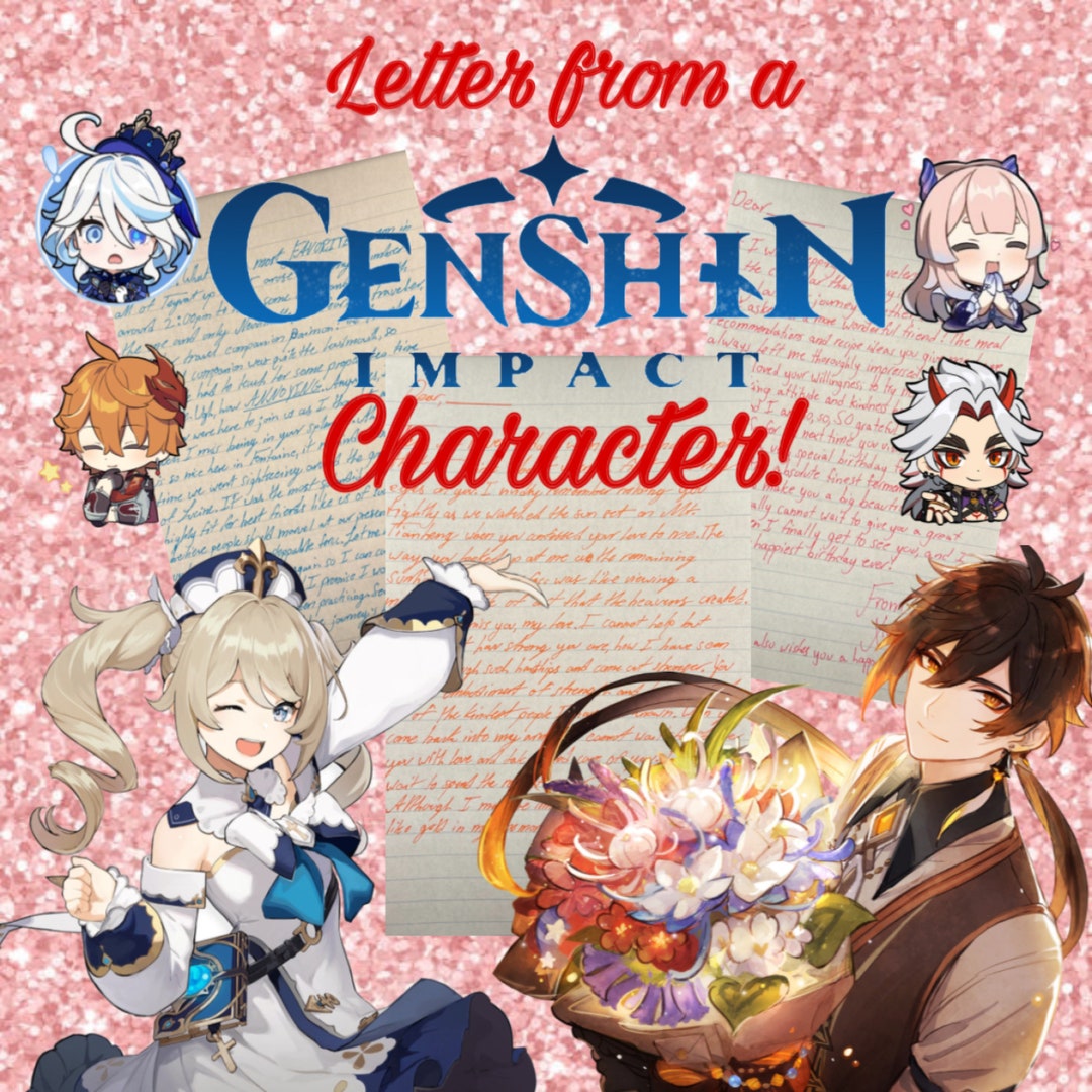 Letter From a Genshin Impact Comfort Character - Etsy
