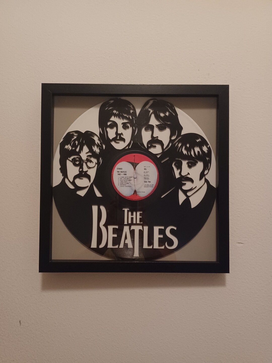 BEATLES Vinyl Lp Record Shadow Box - Etsy