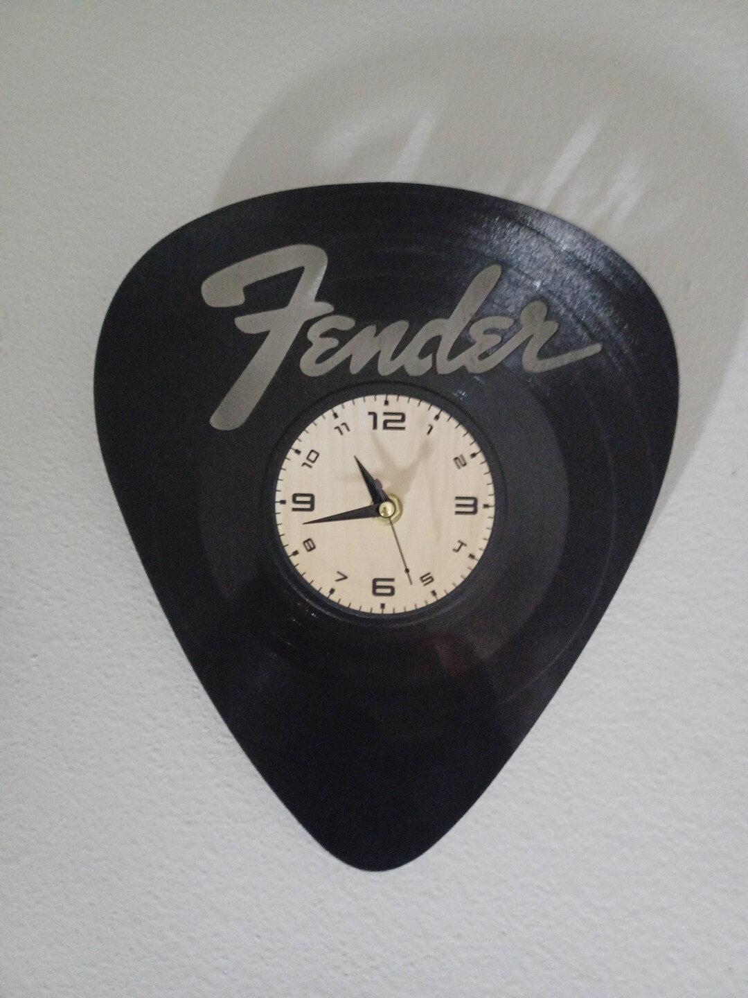 GUITAR PICK Fender Strat Vinyl Record Clock - Etsy
