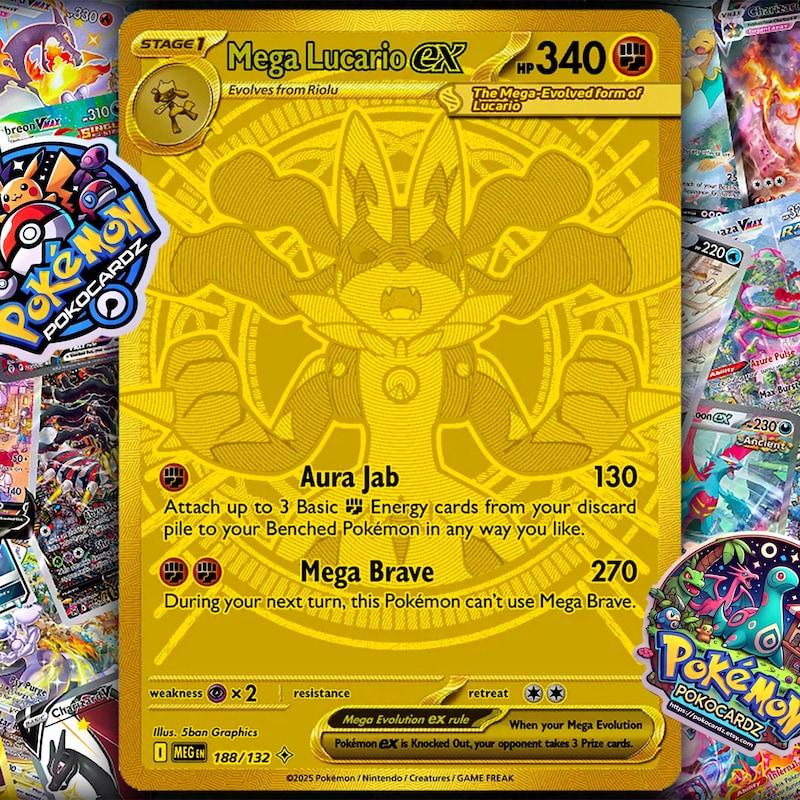 Lucario Cards - Etsy