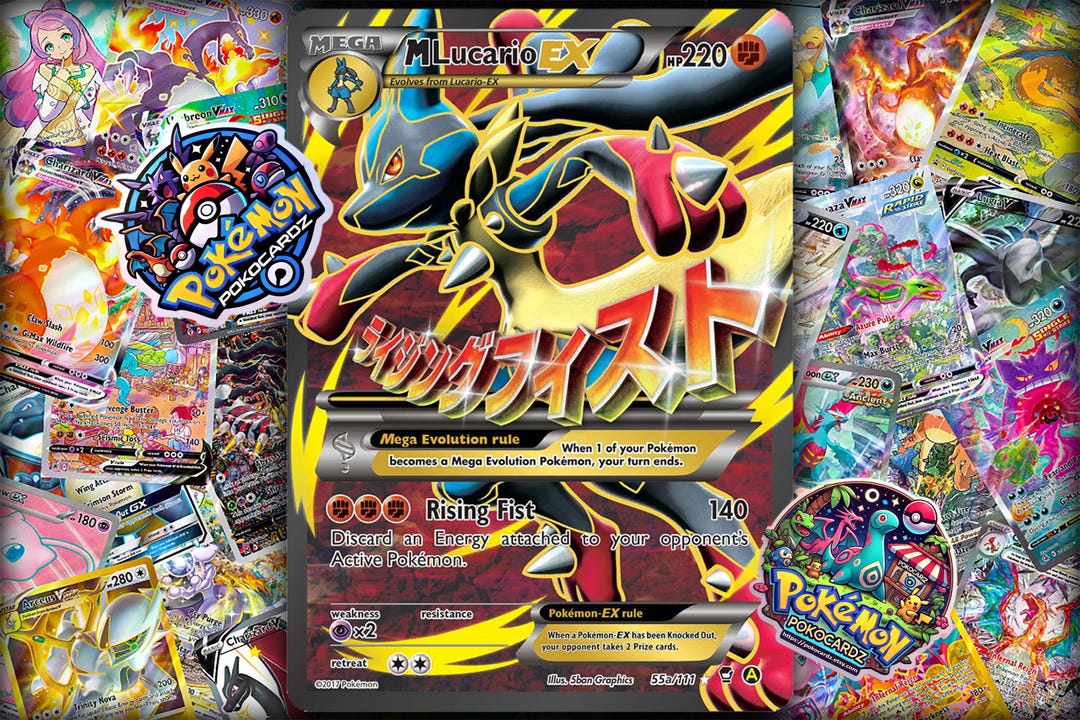 M Lucario-ex · Furious Fists (FFI) #55a Proxy Card - Etsy