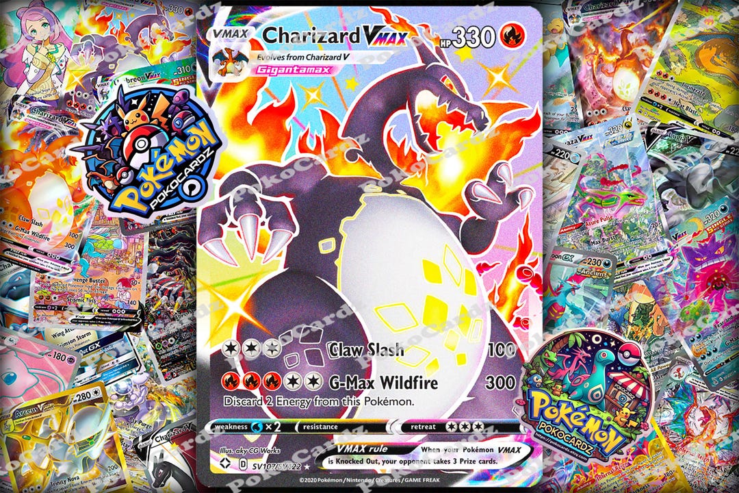 Charizard VMAX · Shining Fates (SHF) #SV107 Proxy Card - Etsy