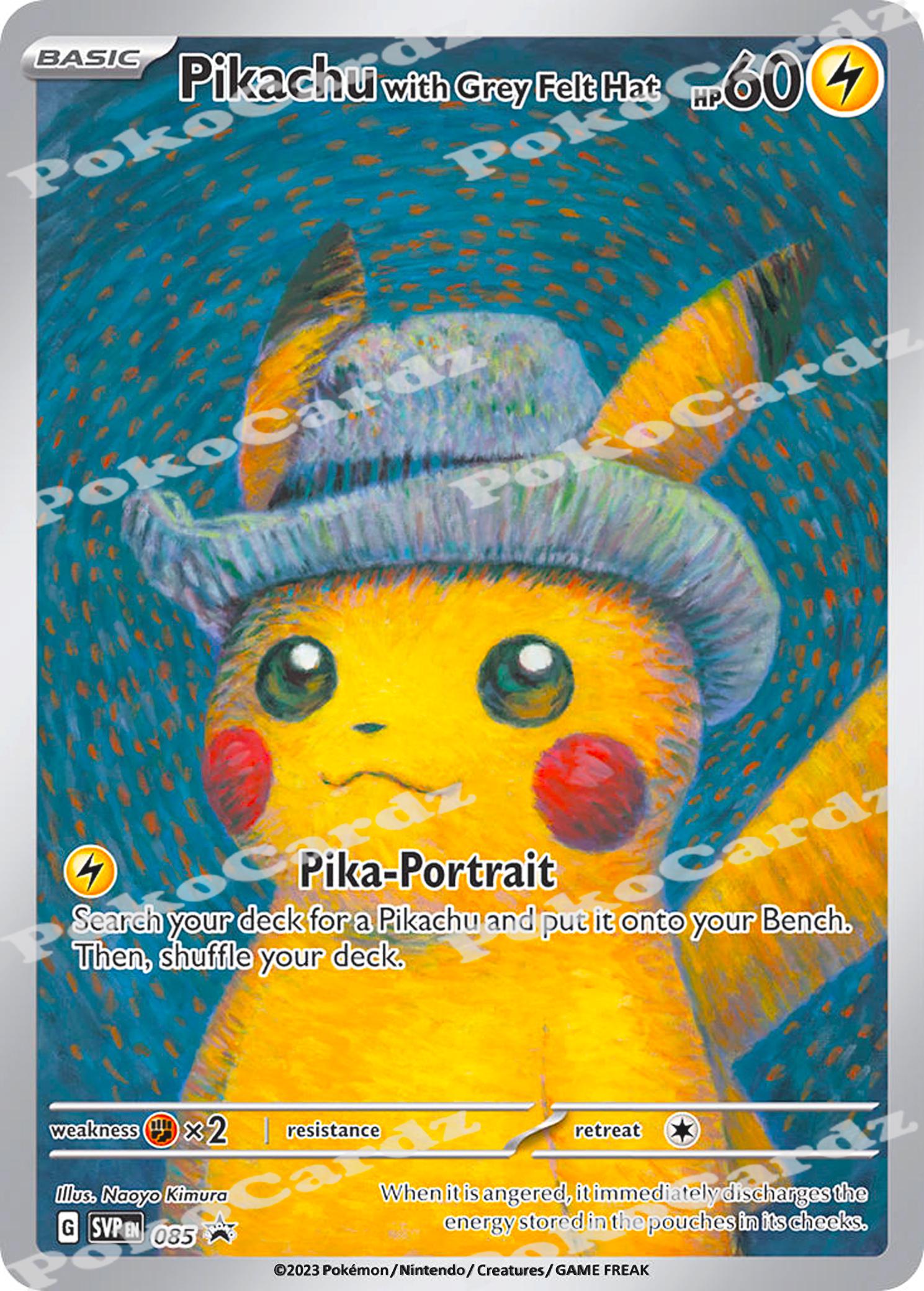 Pikachu With Grey Felt Hat Scarlet & Violet Promos SVP 085 Proxy Card ...