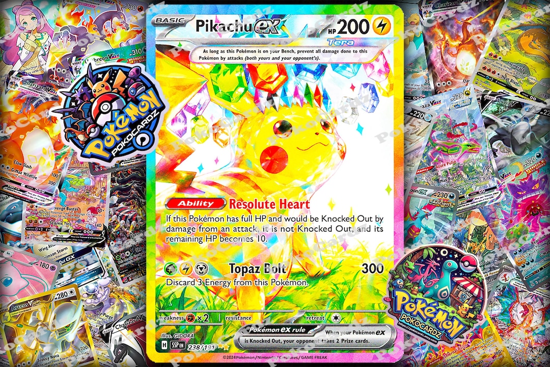 Pikachu Ex · Surging Sparks (SSP) #238 Proxy Card - Etsy