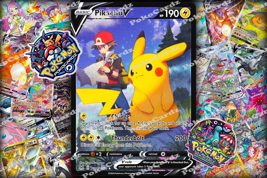 Pikachu V · Lost Origin (LOR) #TG16 Proxy Card - Etsy