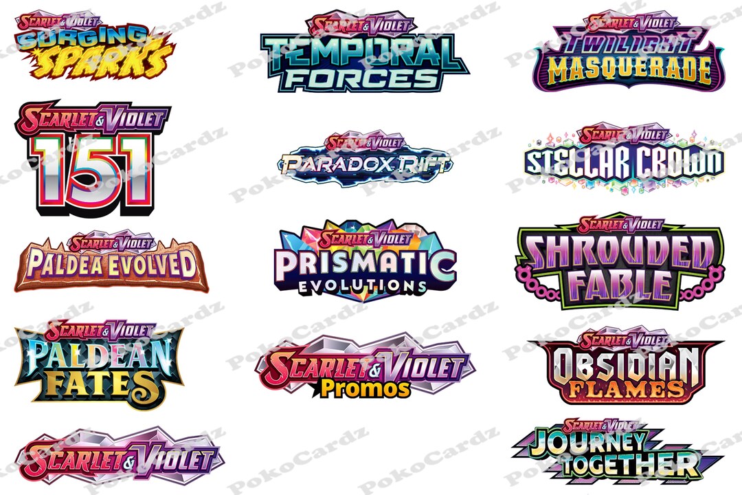 Scarlet & Violet Sticker Set Bundle holographic Vinyl - Etsy