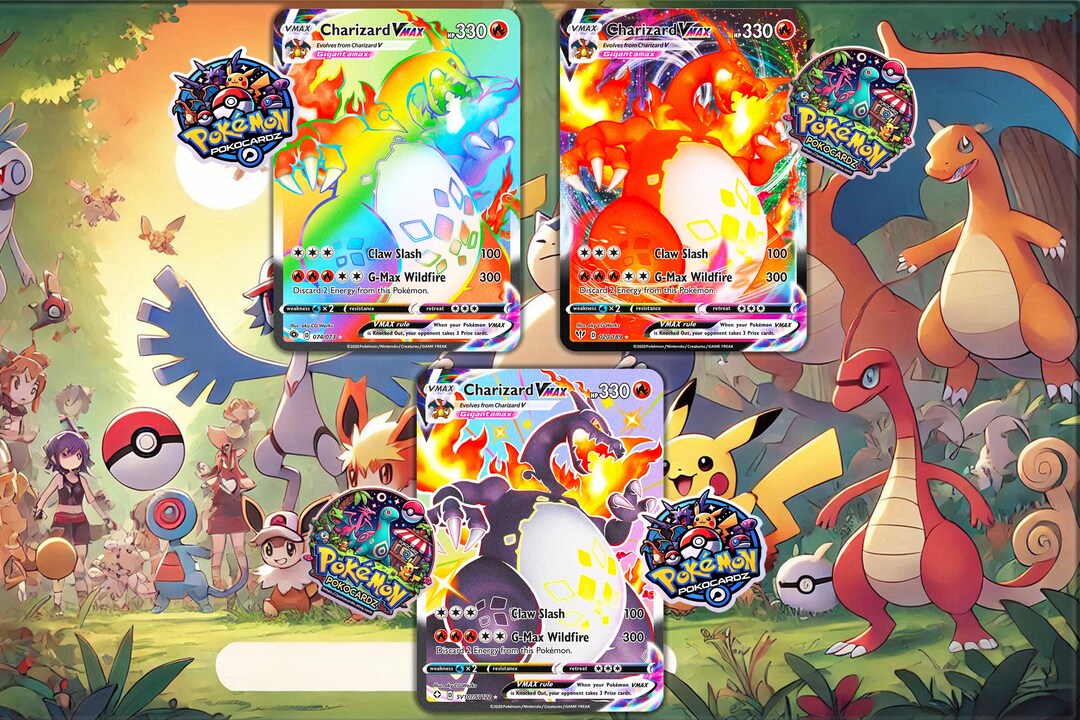Charizard VMAX ·bundle Set Proxy Card - Etsy