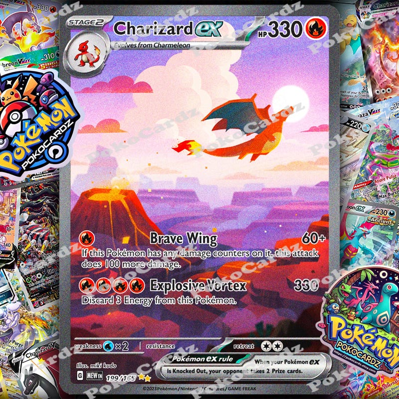 Thick Charizard Card - Etsy
