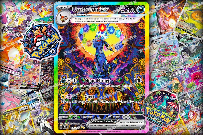 Umbreon Ex · Prismatic Evolutions (PRE) #161 Proxy Card - Etsy