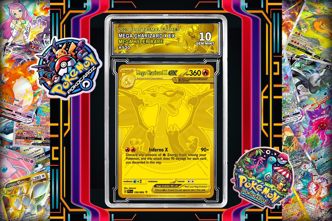 Mega Charizard X Ex · Phantasmal Flames (PFL) #130 Proxy Card + Grading ...