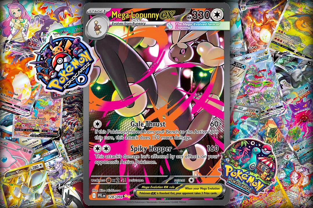 Mega Lopunny Ex · Phantasmal Flames (PFL) #128 Custom Card - Etsy