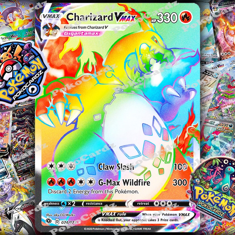 Rainbow Rare Charizard - Etsy