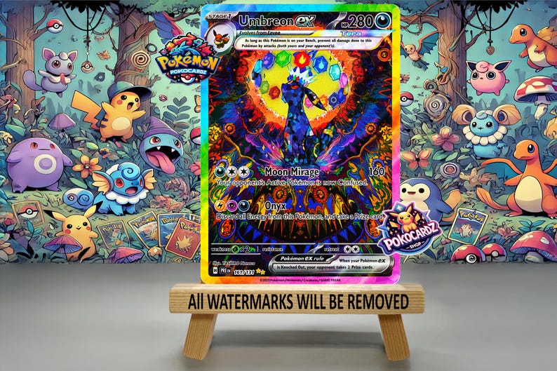 Umbreon Ex · Prismatic Evolutions (PRE) #161 Proxy Card - Etsy