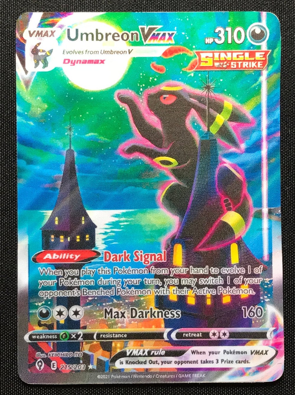 Umbreon VMAX Evolving Skies EVS 215 Proxy Card - Etsy UK