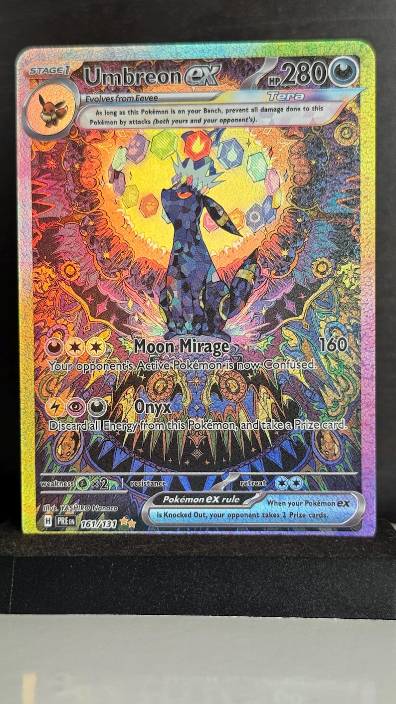Textured · Umbreon Ex · Prismatic Evolutions (PRE) #161 Custom Card - Etsy