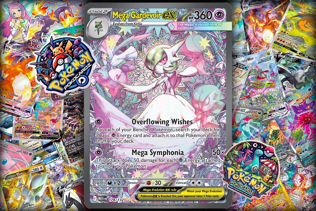 Mega Gardevoir Ex · Mega Evolution (MEG) #178 Custom Card - Etsy