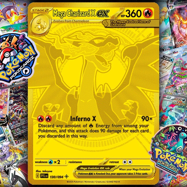Charizard Vmax Gold - Etsy