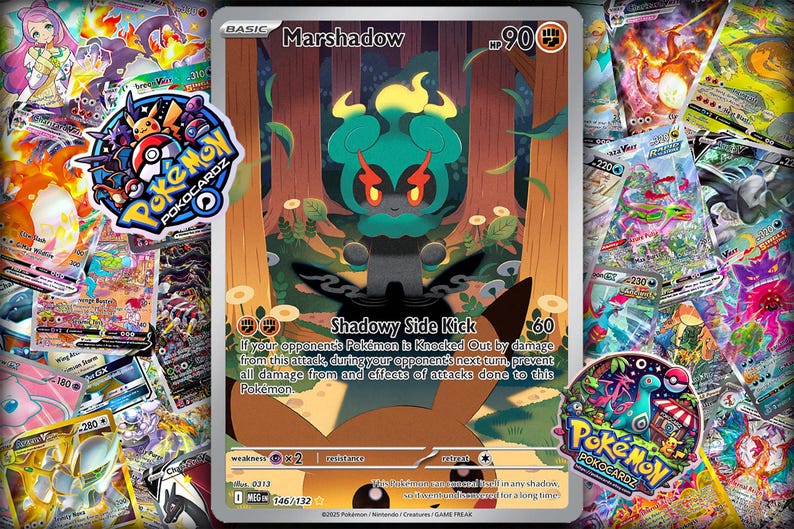 Marshadow · Mega Evolution (MEG) #146 Proxy Card - Etsy