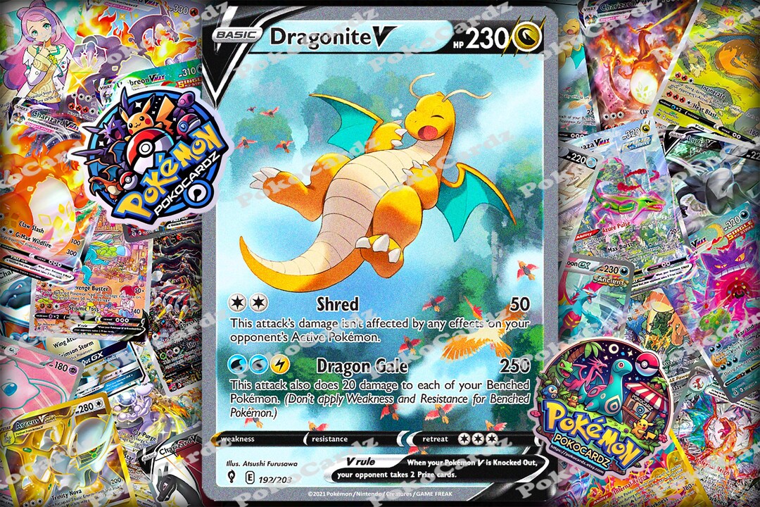 Dragonite V Evolving Skies EVS 192 Proxy Card - Etsy