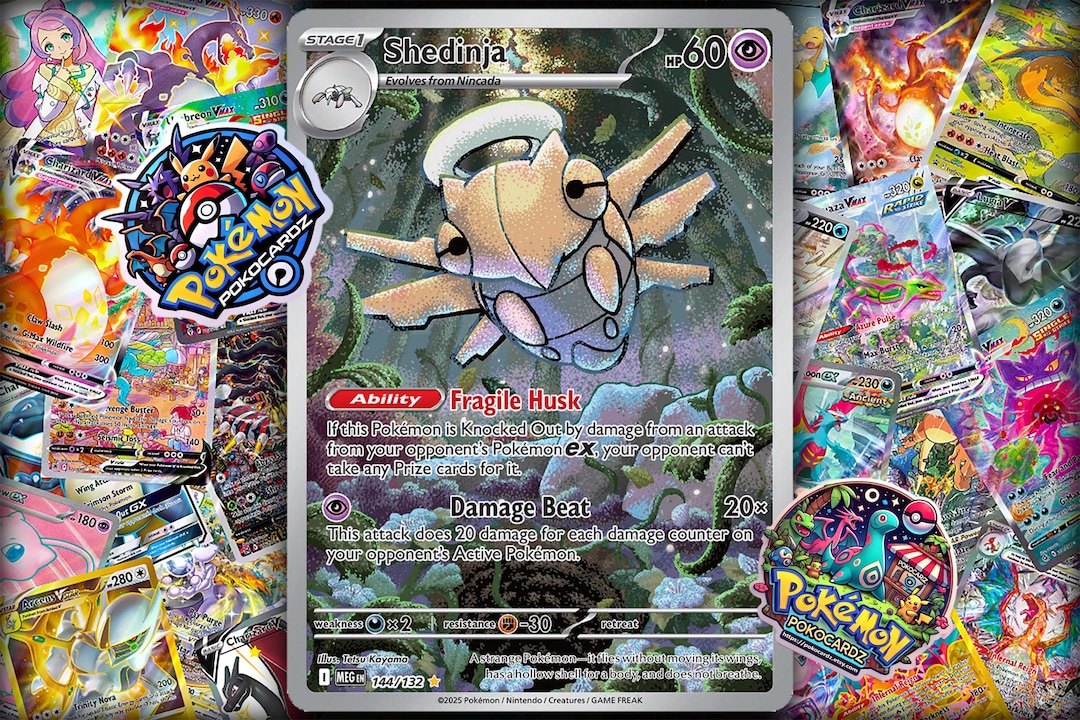 Shedinja · Mega Evolution (MEG) #144 Custom Card - Etsy