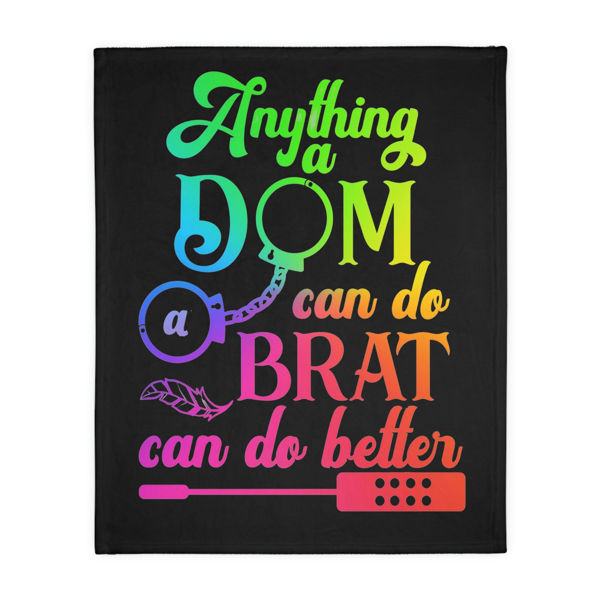 PERSONALIZED BDSM Brat Aftercare Velveteen Minky Blanket two-sided ...