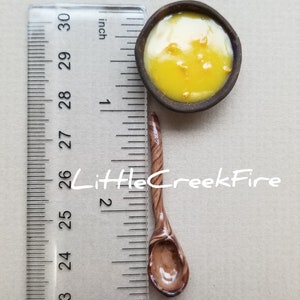 Sofkee Bowl and Spoon Set Clay Doll Food Accessory 1/6 Scale - Etsy