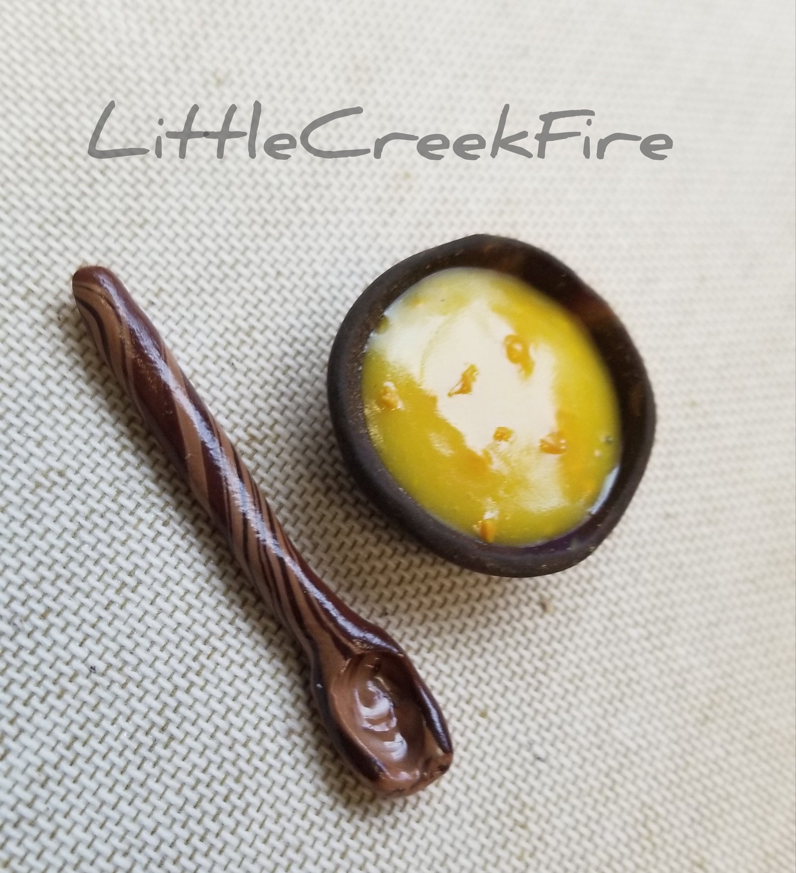 Sofkee Bowl and Spoon Set Clay Doll Food Accessory 1/6 Scale - Etsy