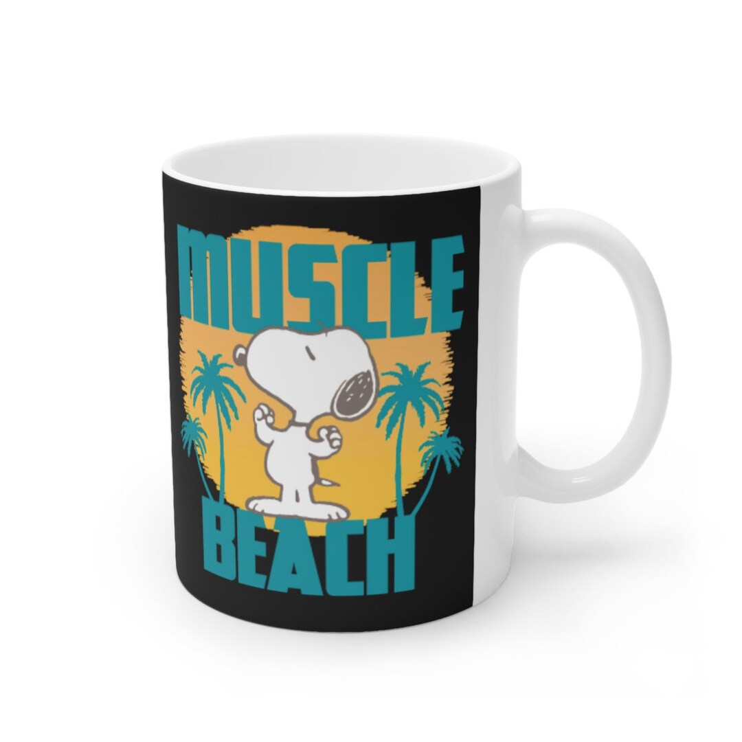 Peanuts Snoopy Snoopy Mug Snoopy muscle Beach - Etsy