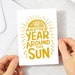 Another Year Around the Sun Birthday Card | Sun Greeting Card ...
