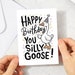 Silly Goose Birthday Card | Happy Birthday You Silly Goose | Unique ...