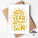 Another Year Around the Sun Birthday Card | Sun Greeting Card ...