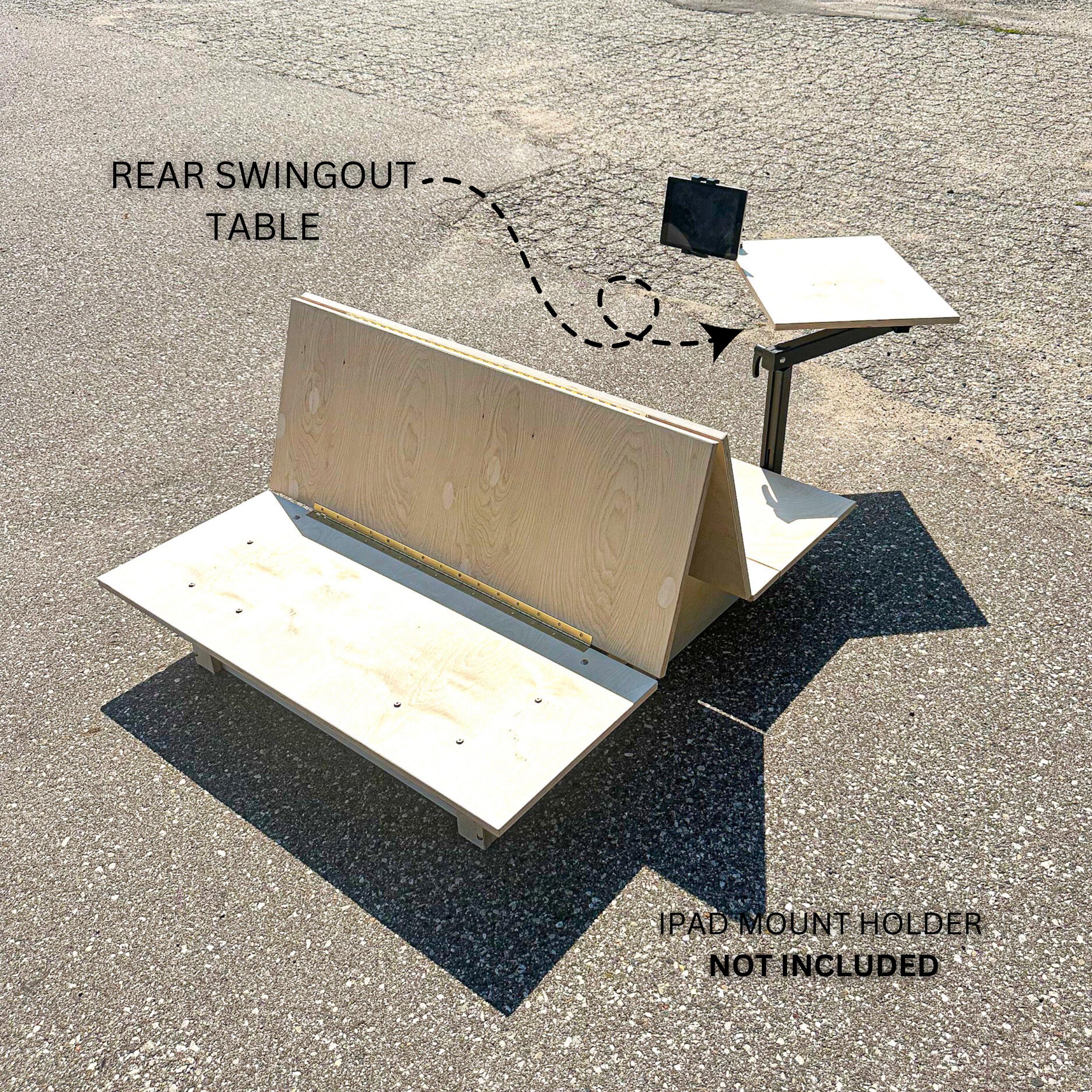 Element Camper Folding Bed, Honda Element Bench, Opt Swing Out Tables ...