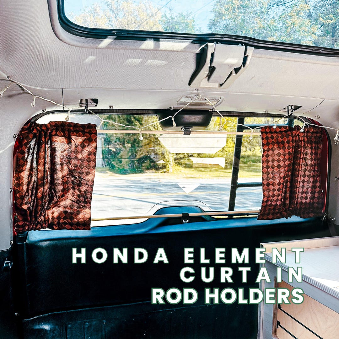 Honda Element Rear Window Curtain Rod Kit | Privacy Curtain Brackets ...