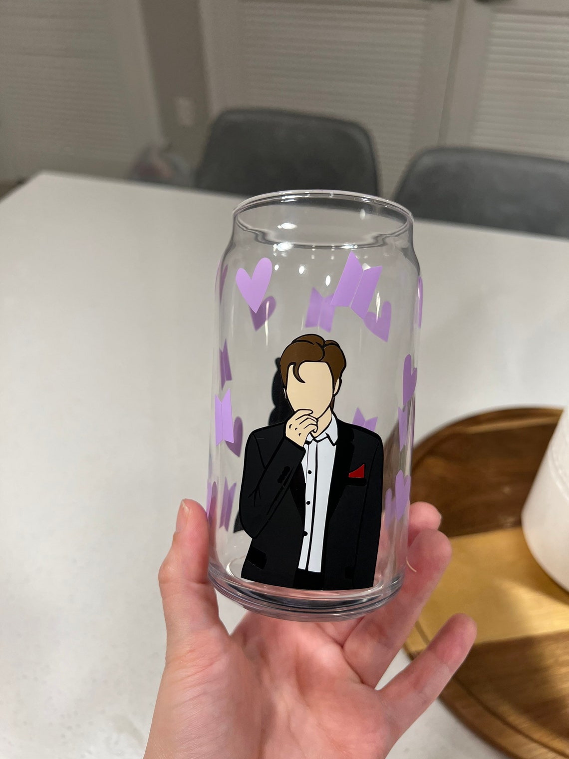 Bts Custom Fan Art Design Armys Gift Bias BTS Glass Beer Can ...