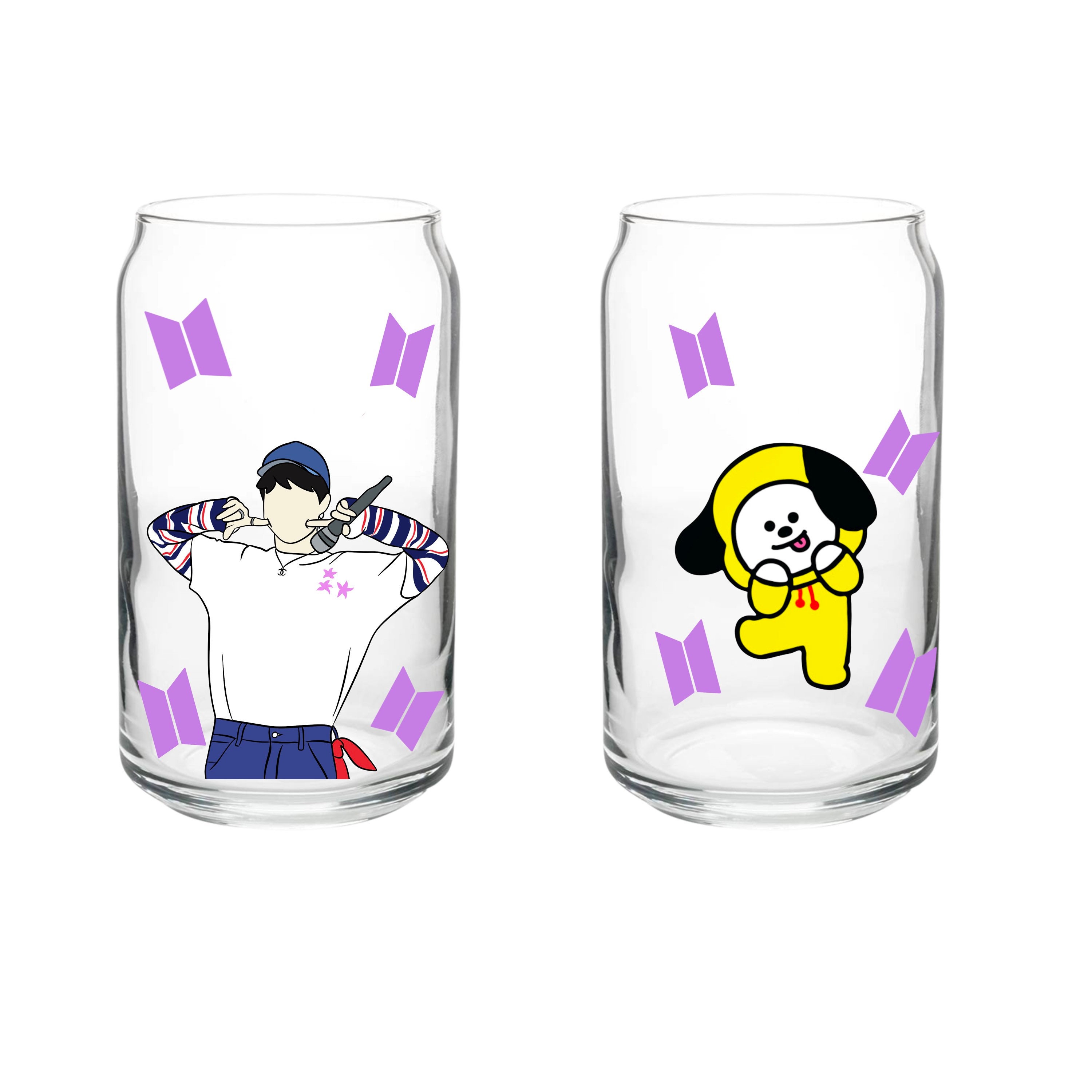 Bts Custom Fan Art Design Armys Gift Bias BTS Glass Beer Can ...