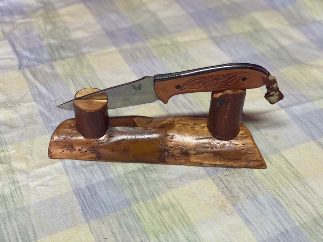Knife Rest/holder Handmade From Tree Log - Etsy