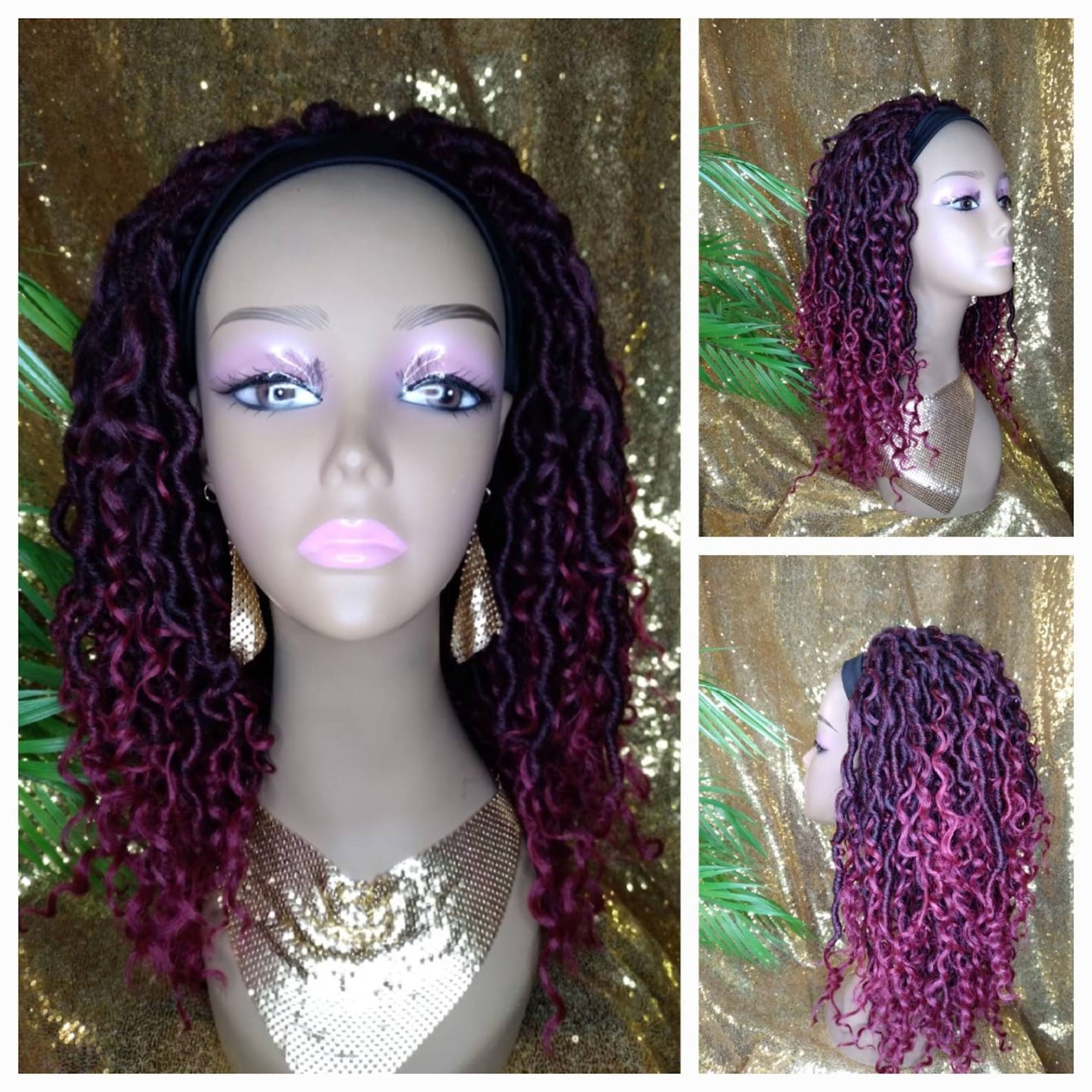 Boho Faux Loc Wig Headband Wig Updo Wig Ponytail Wig Braid Wigs for ...