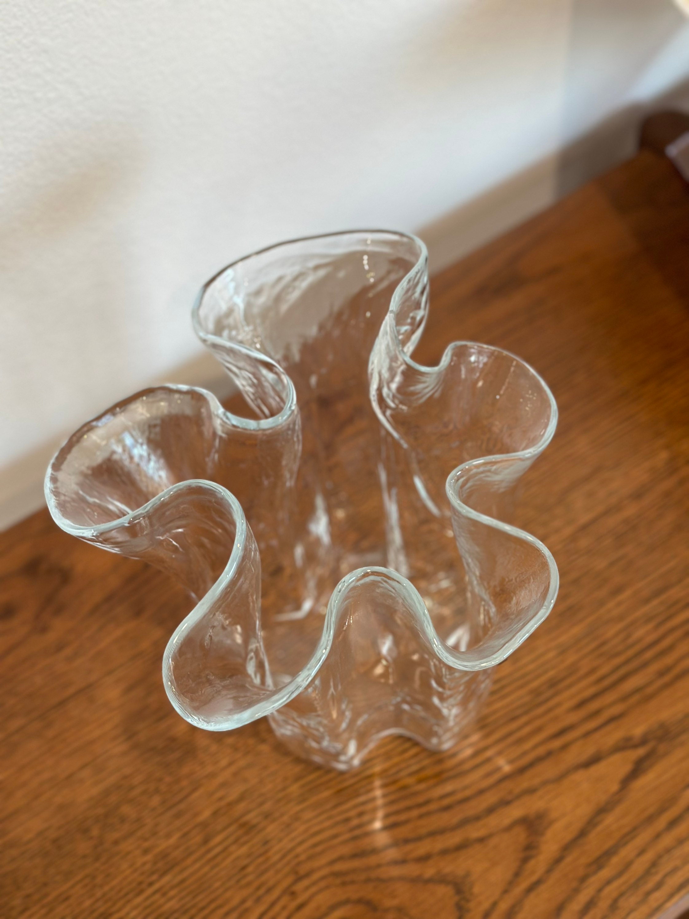 Vintage Muurla Finland Clear Ruffle Handkerchief 8 Inches - Etsy