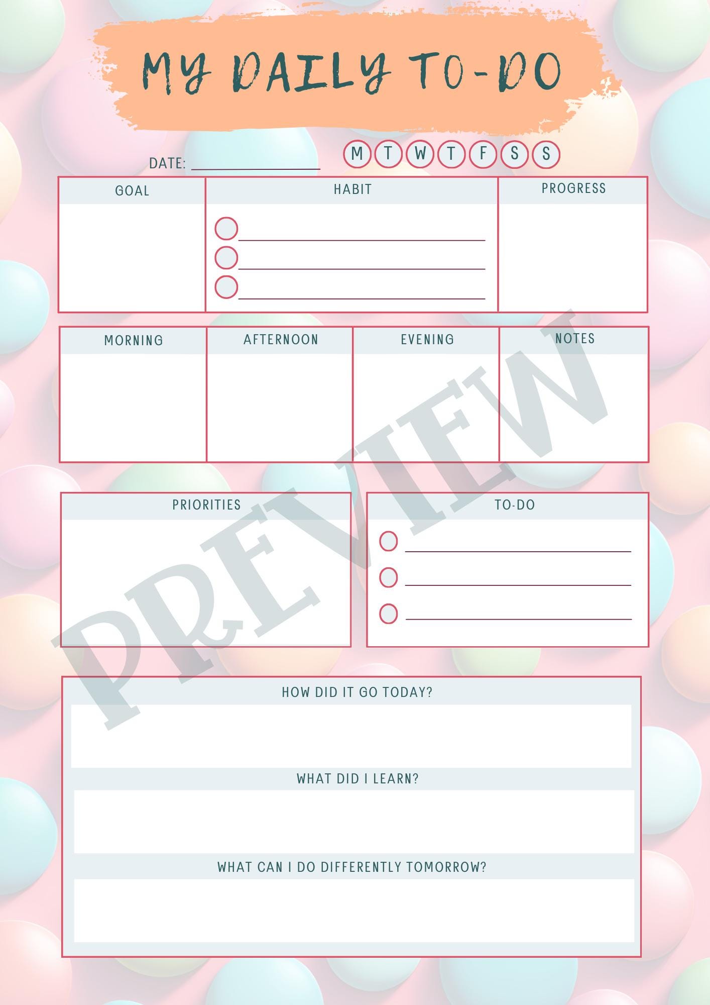 28-day Challenge Planner Printable Instant Access - Etsy